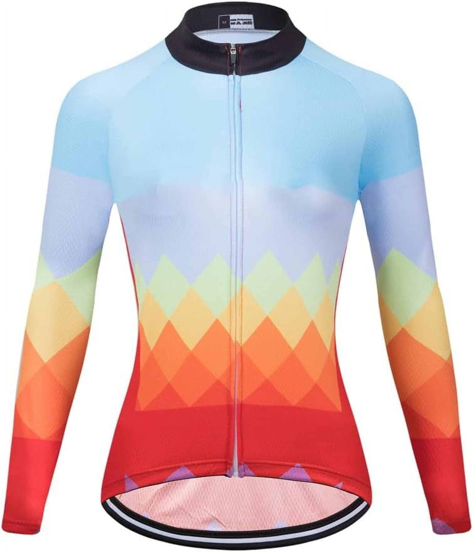 Fengbike Shirts For Women Long Sleeveless Cycling Jersey Women Womens Cycling Top Biking