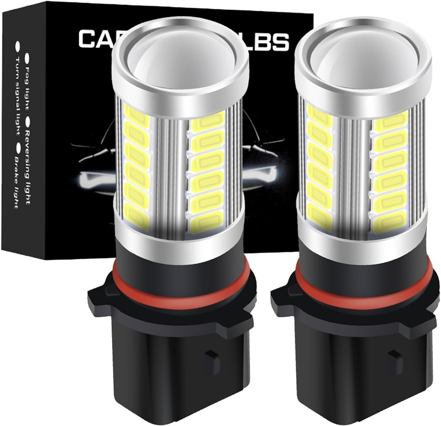FENGCar fog light accessories 2pcs P13W Bulb H11 H8 9006 HB3 HB4 LED ...