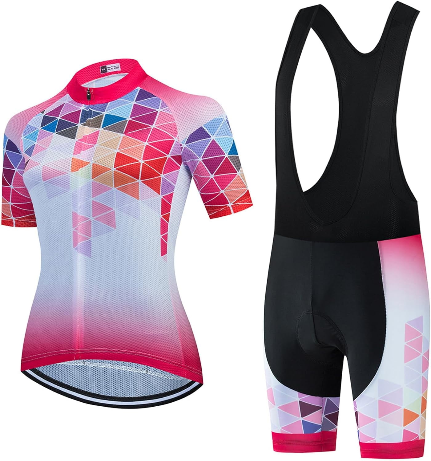 FENGCycling Jersey Men Set Bib Shorts Set Summer Mountain Bike Bicycle Suit Anti-UV Bicycle Team ...