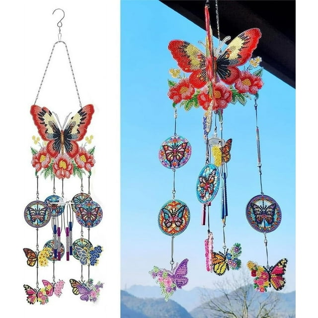 FENGDIY Dotted Diamond Art Painting Wind Chime Kit, 2024 New Diamond ...