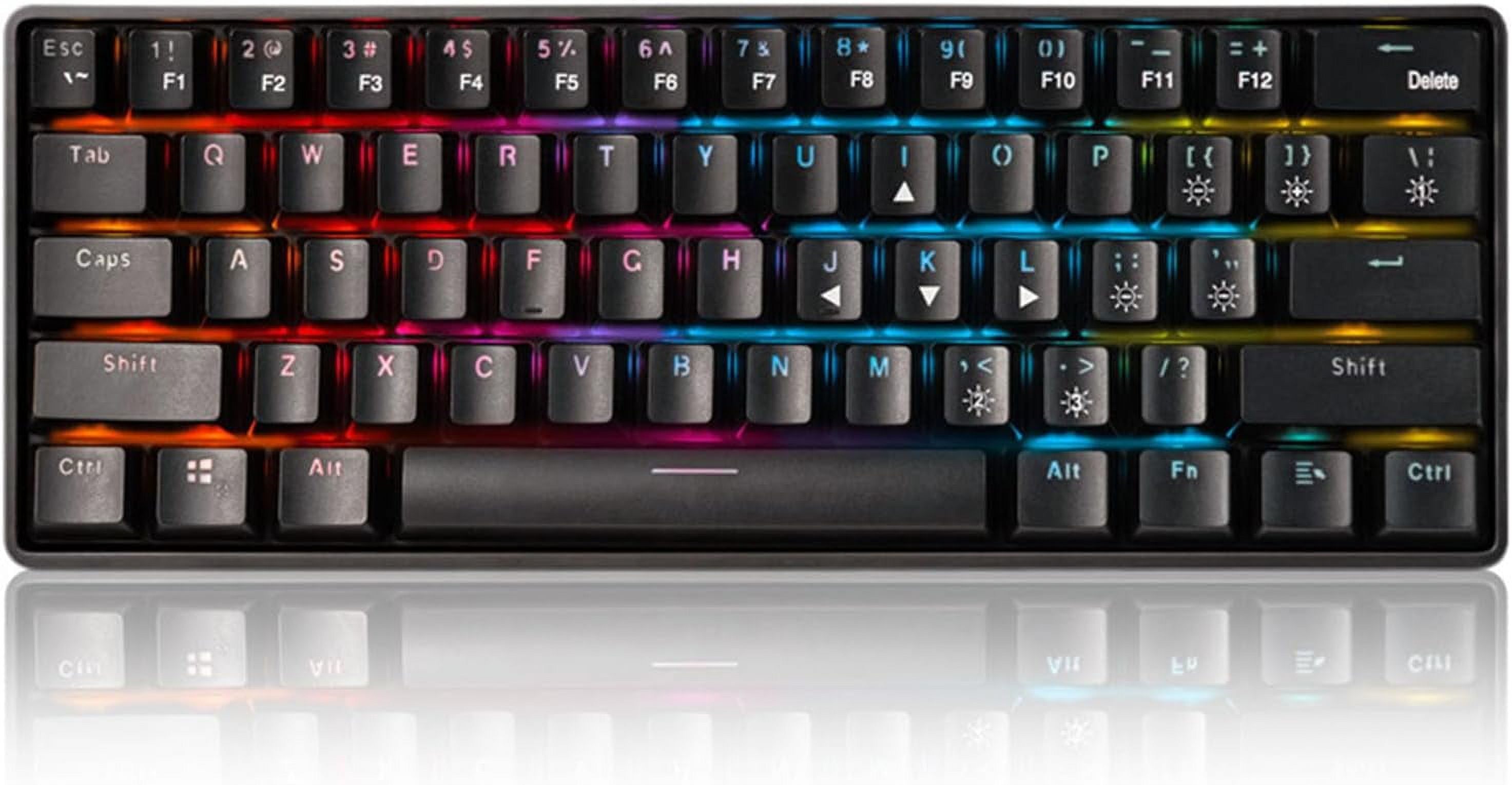 FENGDual Mode Mechanical Keyboard, 61 Keys Gaming Keyboard, RGB ...