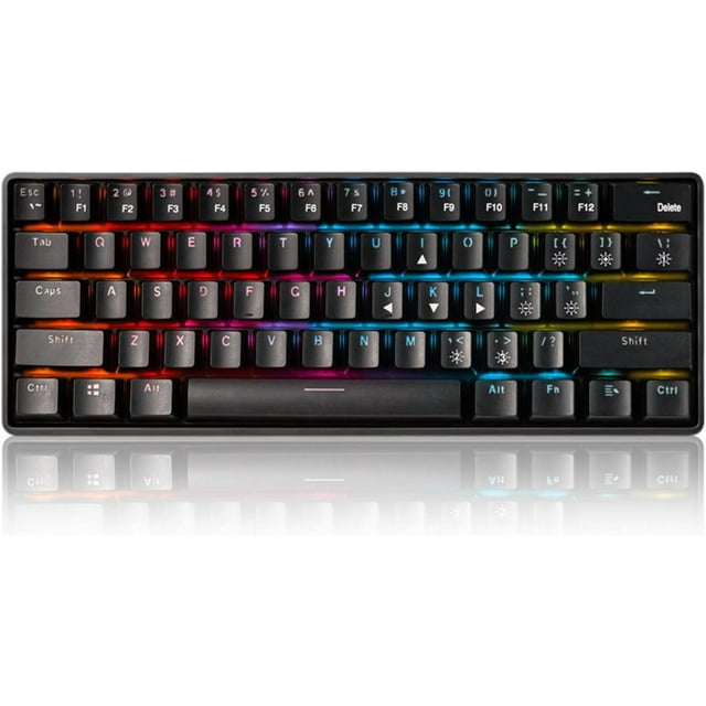 FENGDual Mode Mechanical Keyboard, 61 Keys Gaming Keyboard, RGB ...