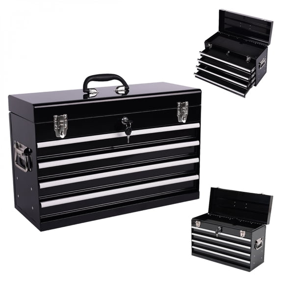 FENGFAN 21 Inch Heavy Duty Steel Tool Box 4 Drawers Ball Bearing Slide ...