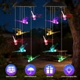 FENGFAN Solar Dragonfly Wind Chimes Color Changing LED Light IPX4 ...
