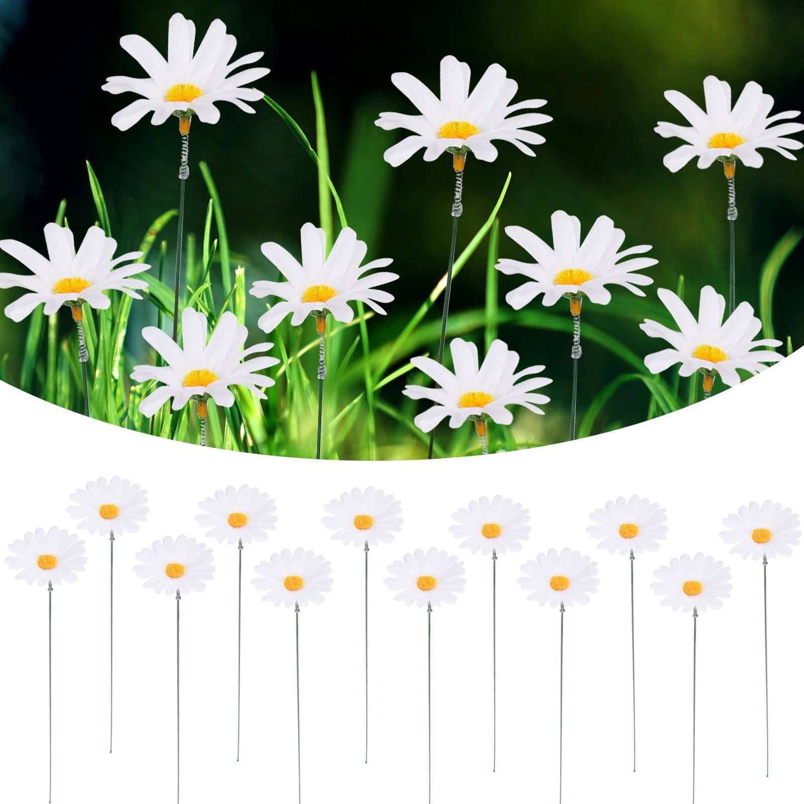 FENGGHAO Metal Garden Stakes Flower Shaped Outdoor Ornaments Waterproof ...