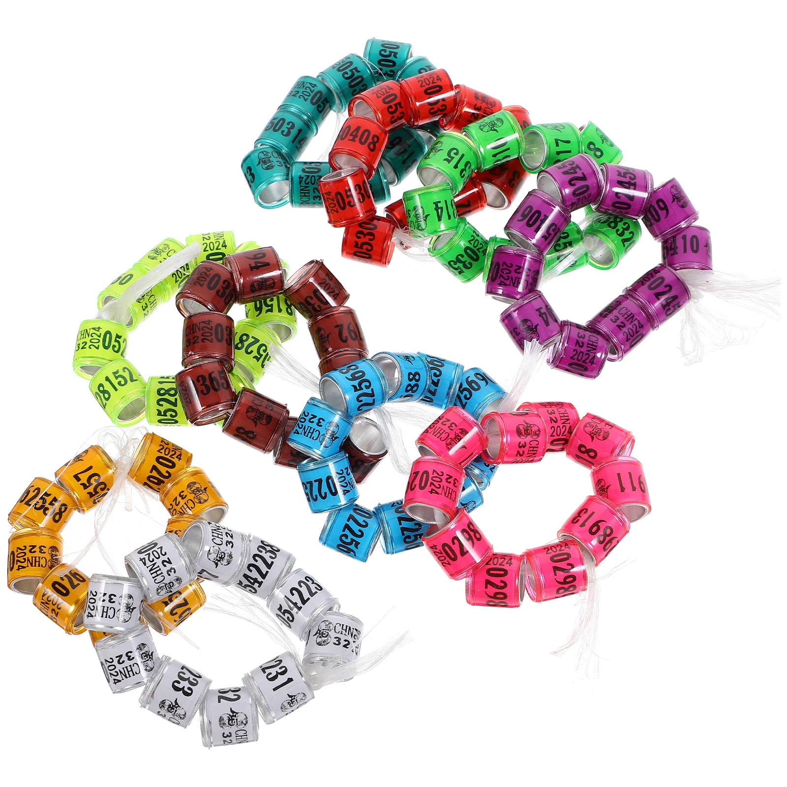 FENGGUIQU Aluminum Pigeon Foot Rings Assorted Color for Identification ...