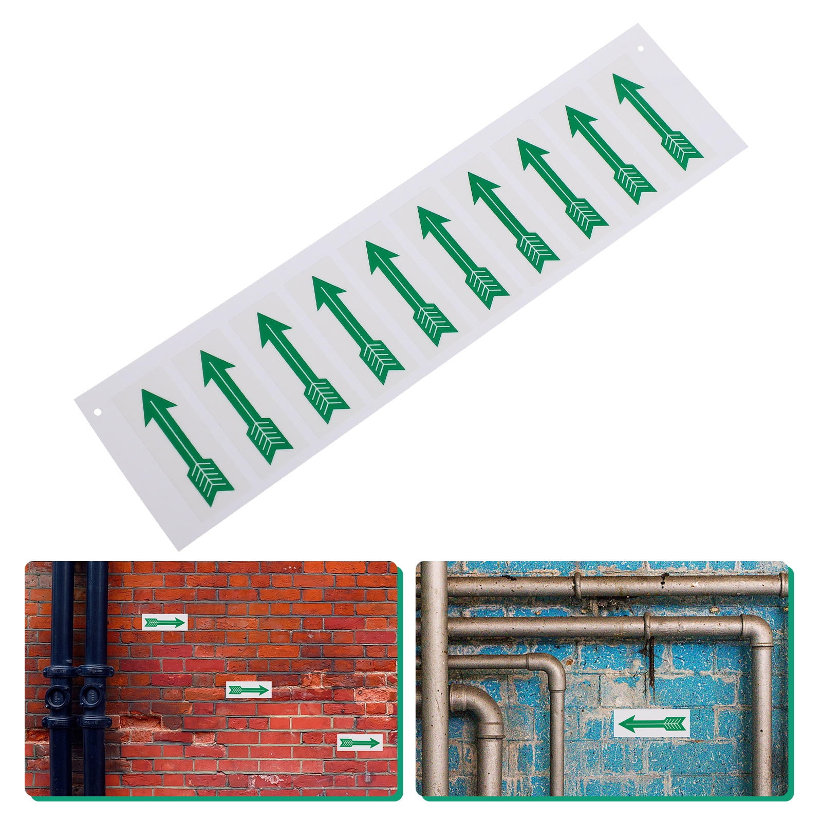 FENGGUIQU 10Pcs Indicator Sticker for Warning and Direction Pipeline ...