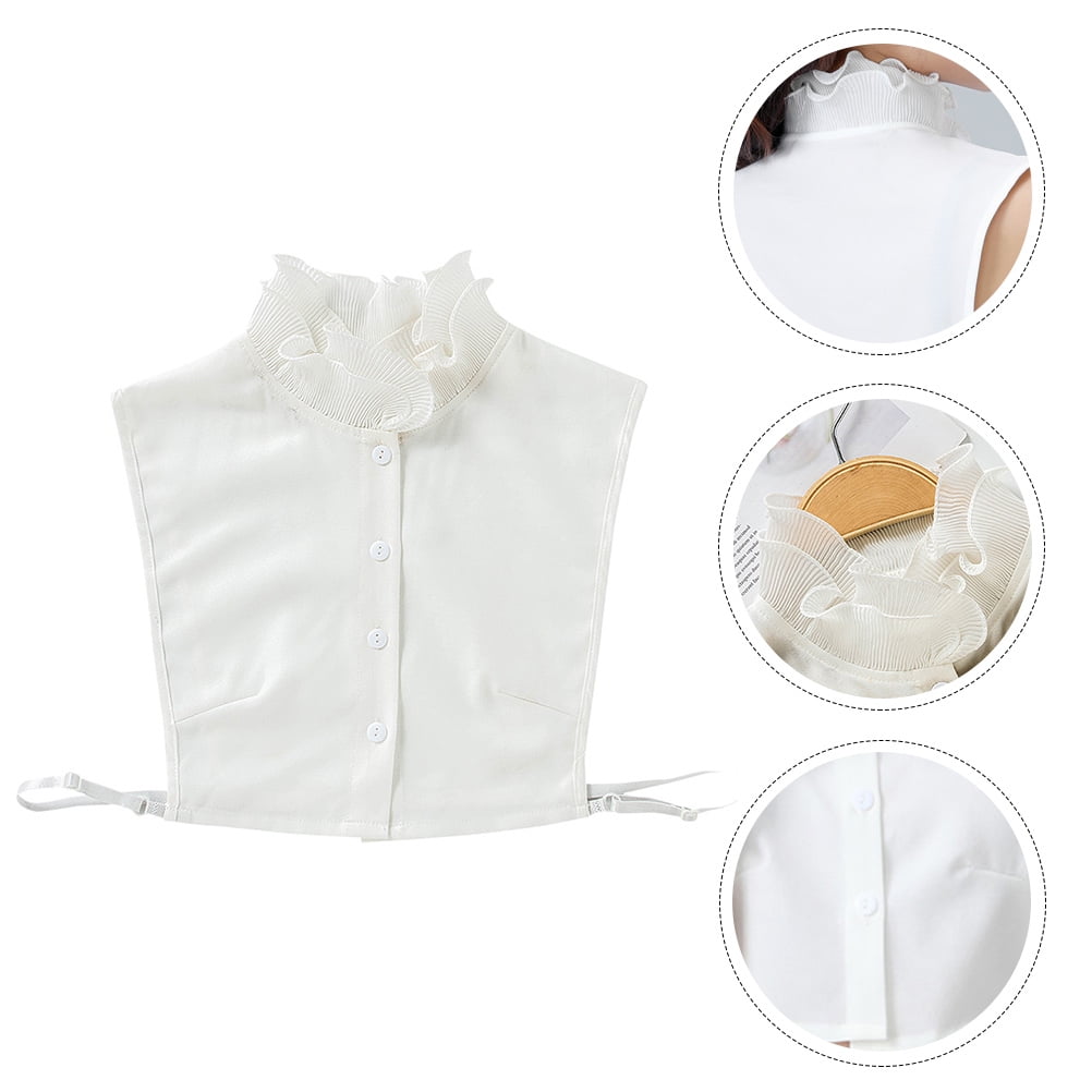 FENGGUIQU 1Pcs Ruffled Chiffon Detachable Collar For Fashion Events ...