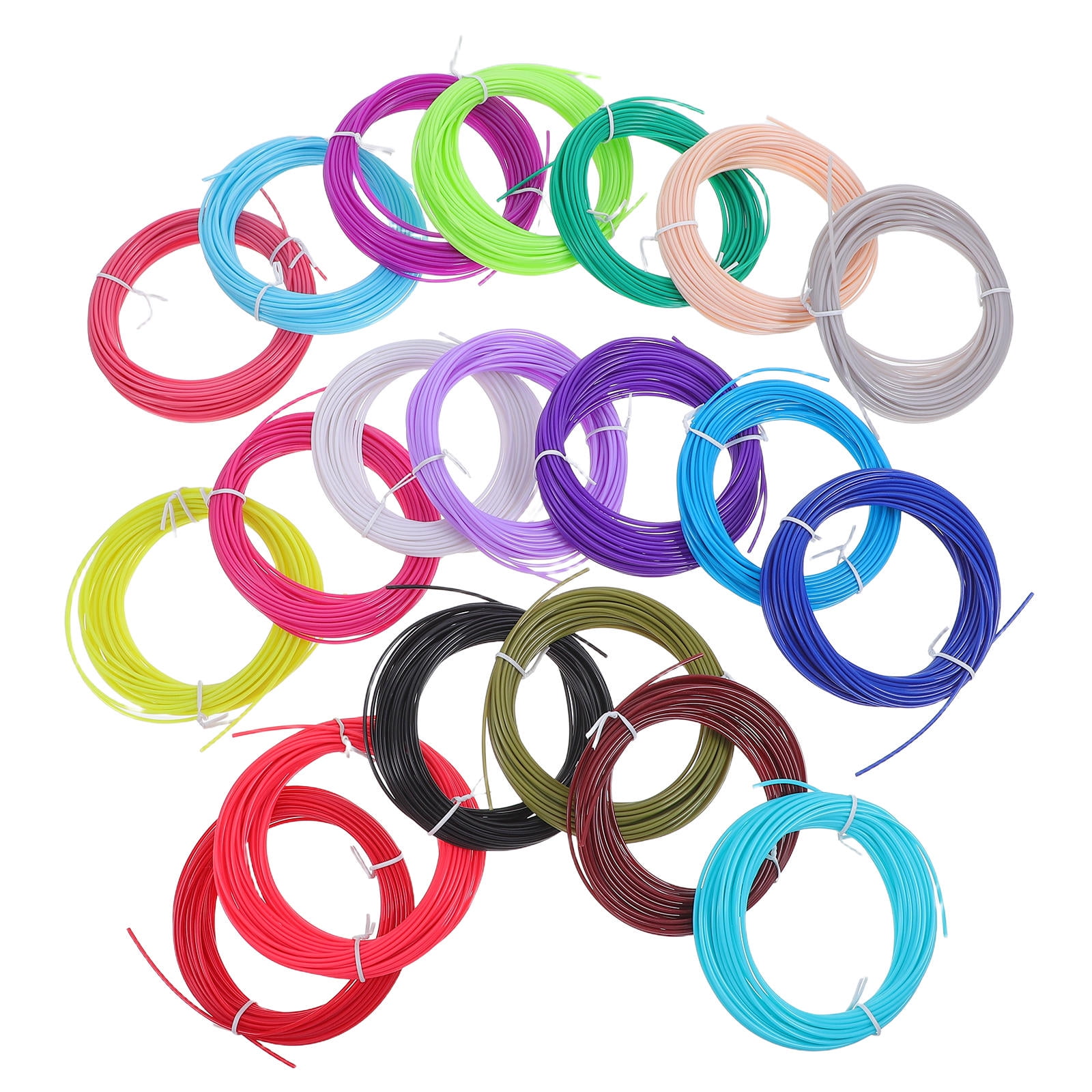 FENGGUIQU 20 Rolls 3D Pen Filament Plastic Filament Assorted Color High ...