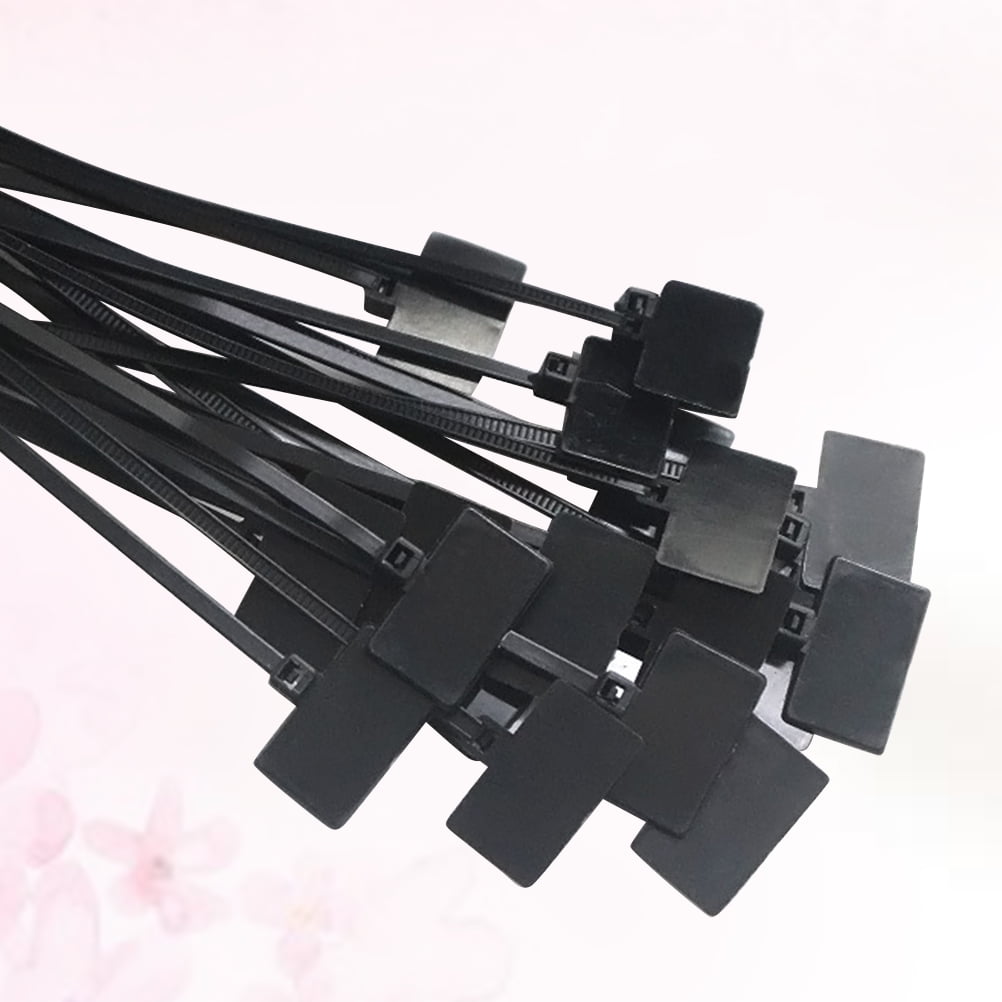 FENGGUIQU 250Set Cable Labels Tags Holder Nylon Black for Home Users ...