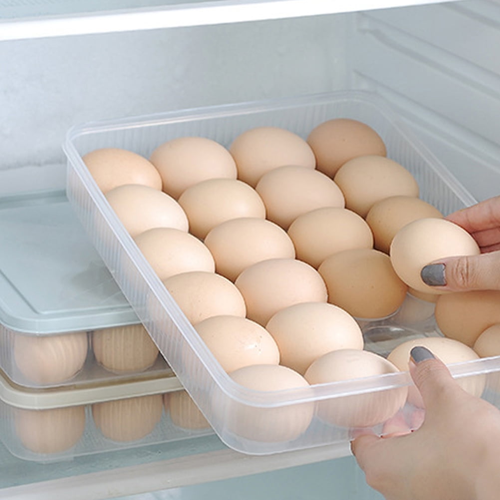 FENGGUIQU 2Pcs Blue Freezer Egg Container Stackable Secure Lid for ...