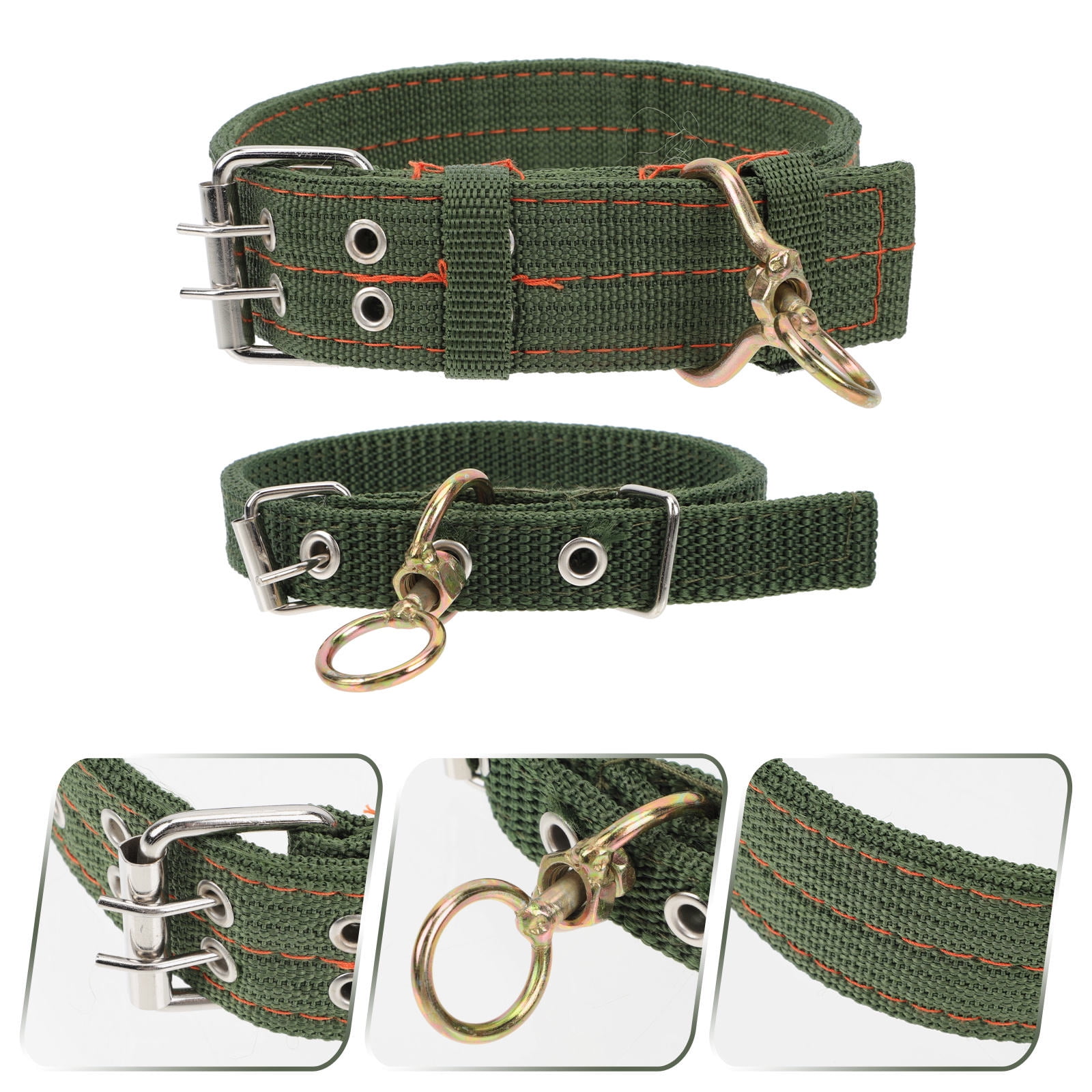 FENGGUIQU 2Pcs Thickened Collars Canvas Green Rotating Ring Outdoor Use ...