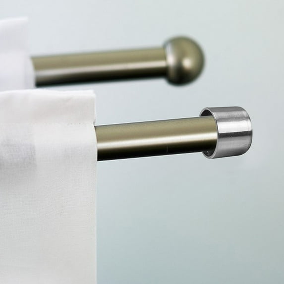 FENGGUIQU 4Pcs Curtain Rod Finials Curtain Rod Finial Plug Silver ...