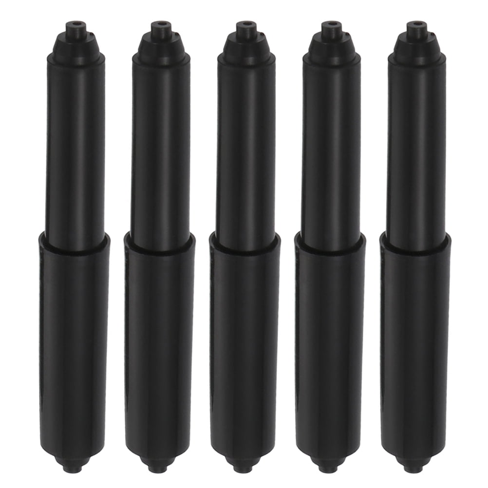 FENGGUIQU Toilet Paper Spring Rod, Black Plastic, Smooth Rotation ...
