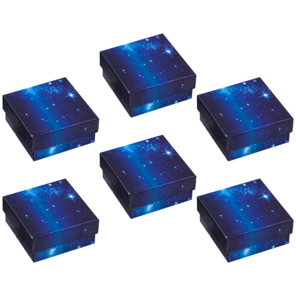 FENGGUIQU 6Pcs Elegant Blue Jewelry Boxes for Storage and Display of ...