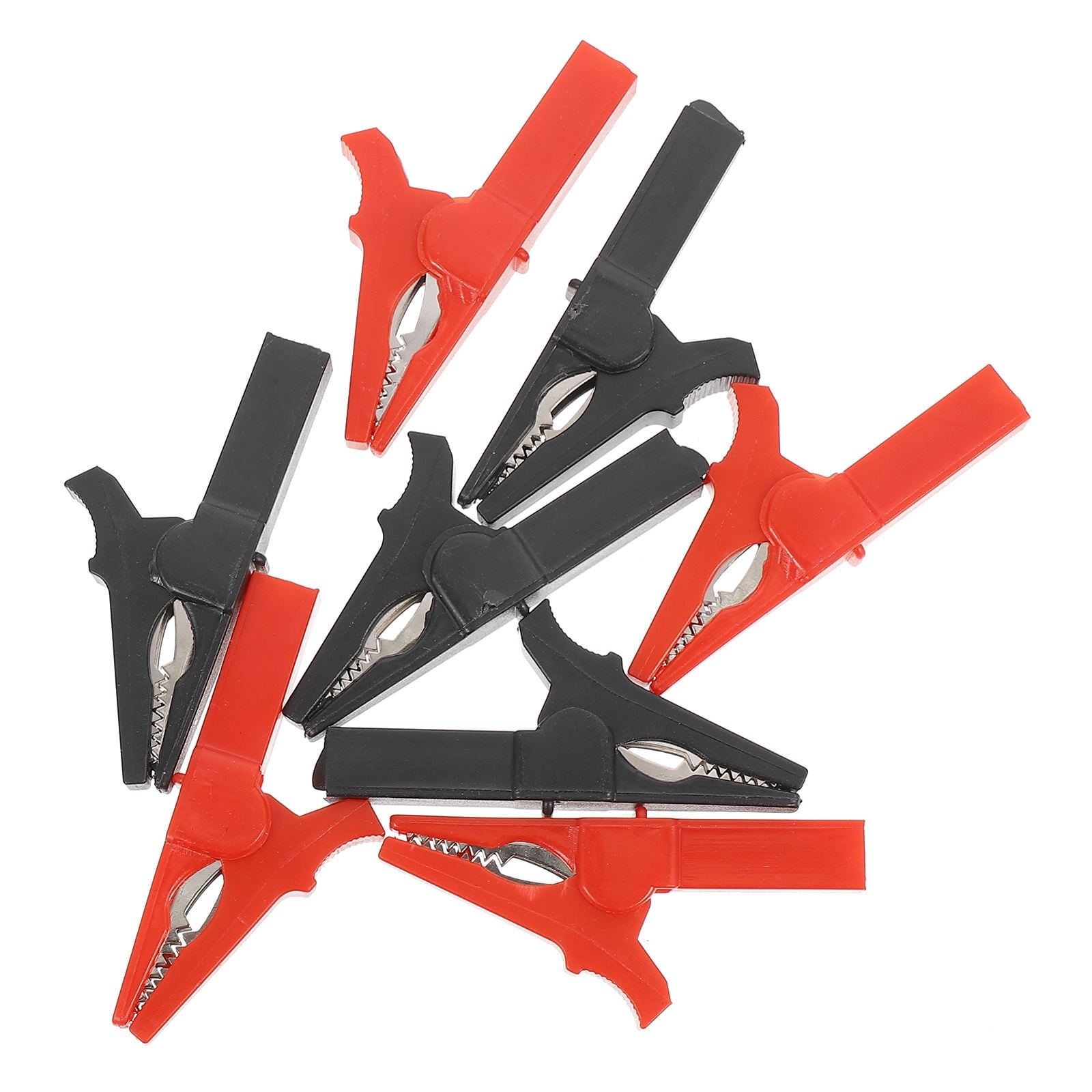 FENGGUIQU 8Pcs Battery Charger Clamps Spring Loaded Insulated Alligator ...