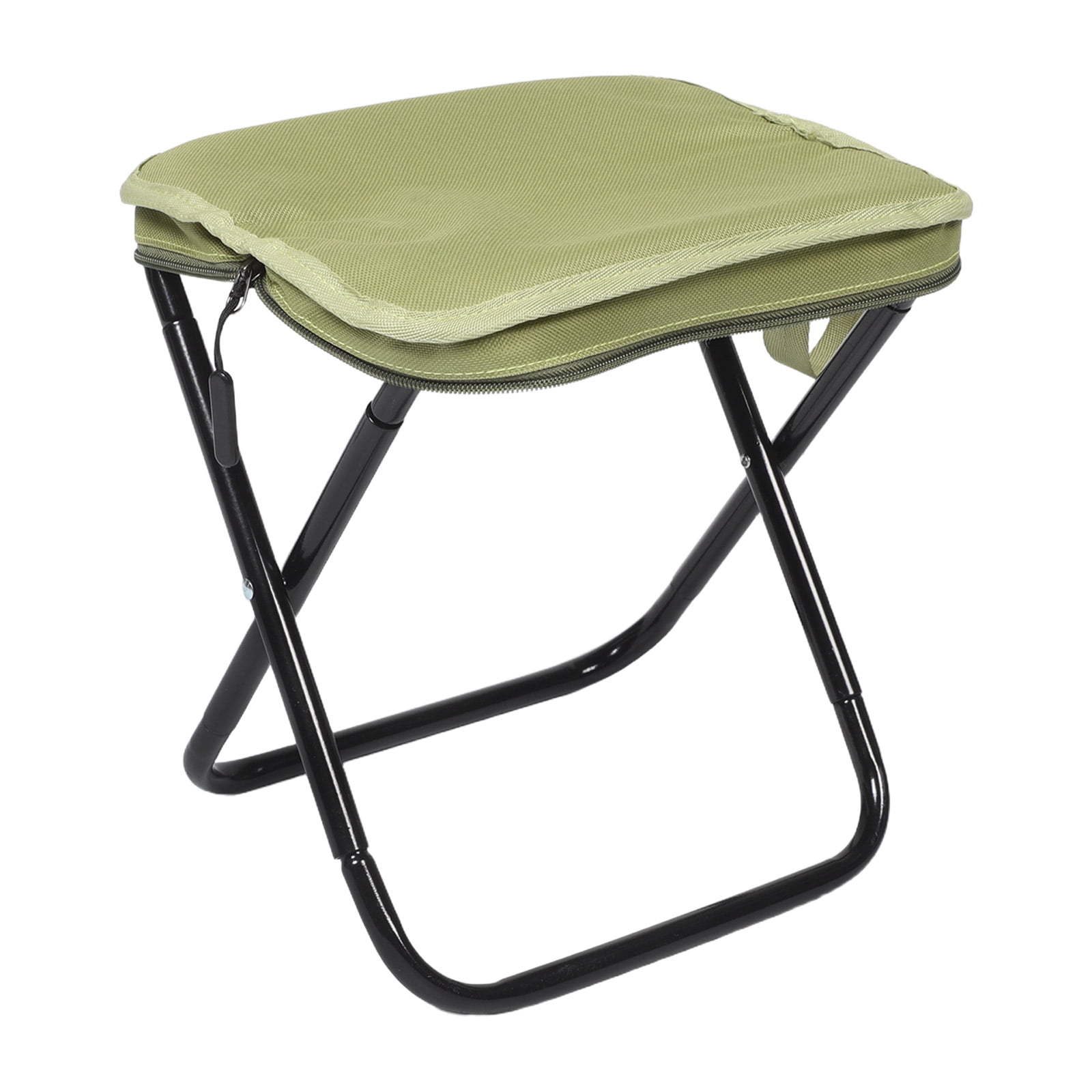 FENGGUIQU Compact Camping Stool Olive Green Durable Carbon Steel Quick ...