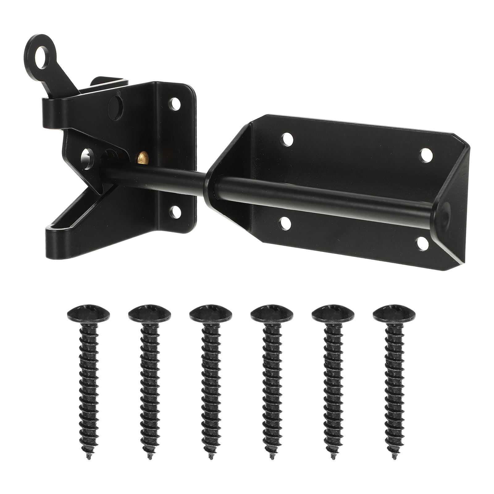 FENGGUIQU Black Door Latches Hardware Sliding Lock Simple Design for ...