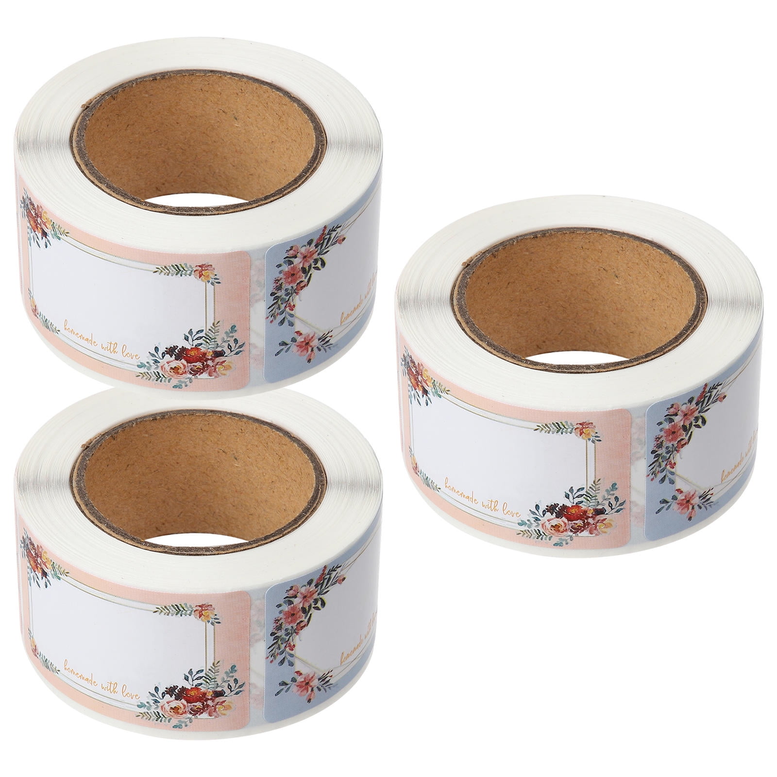 FENGGUIQU Blank Floral Name Sticker Labels for Jars Bottles with ...