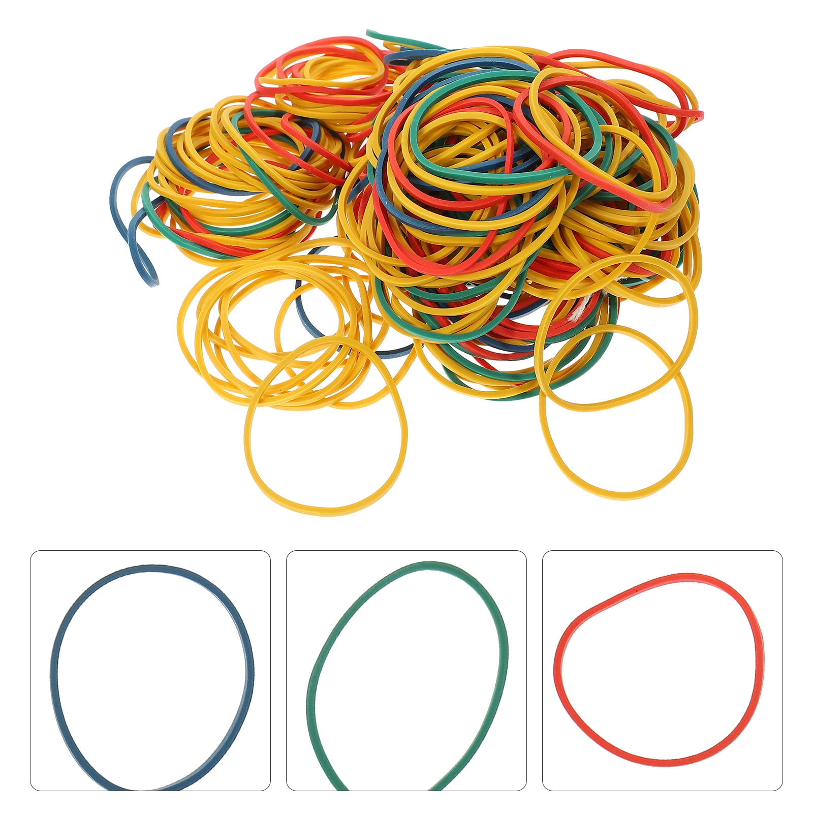 FENGGUIQU Clear Elastics Assorted Color Rubber Bands Binding 2 Sets ...