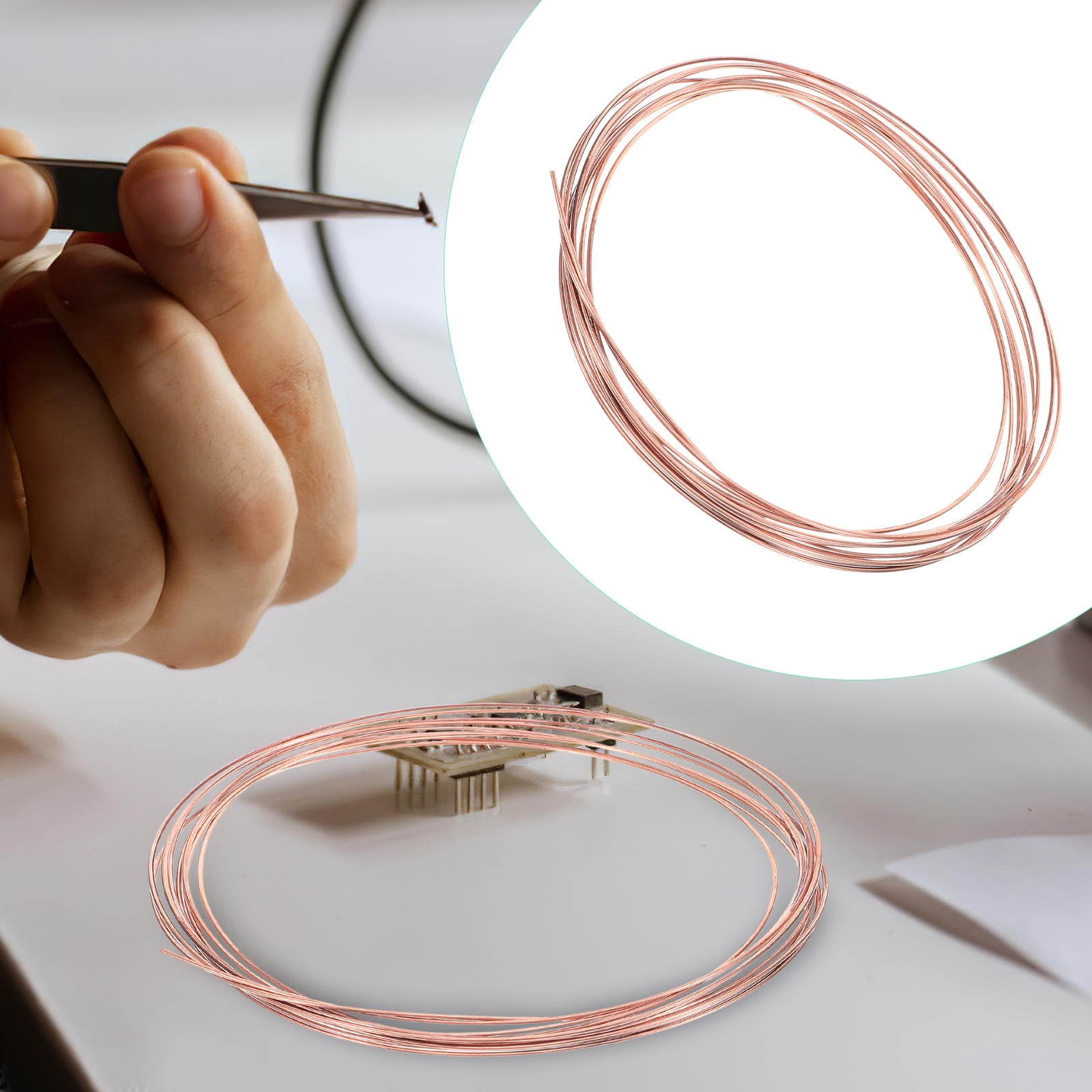 FENGGUIQU Copper Jewelry Making Wire Red Copper 1 Roll - Walmart.com