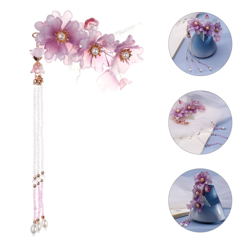 FENGGUIQU Flower Tassels Clip Retro Hairpins Assorted Color 1Pack ...