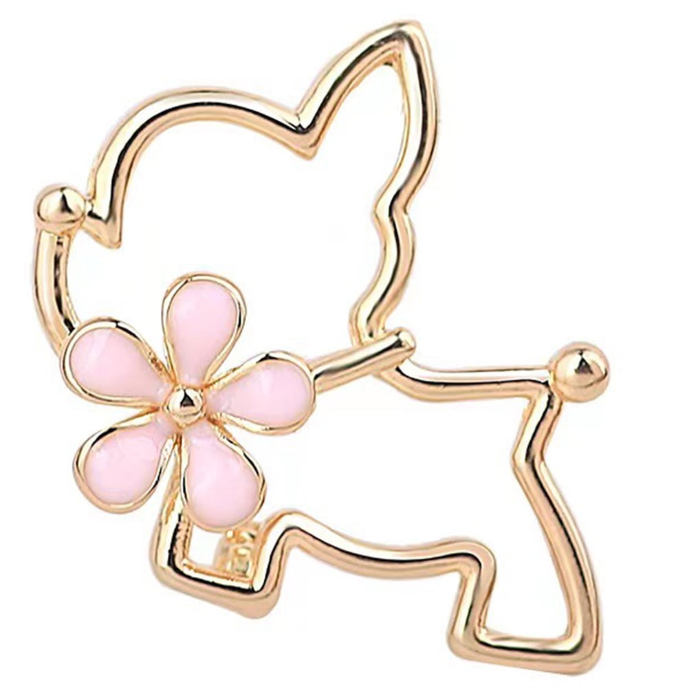 FENGGUIQU Golden Cat Pin Hollow Out Metal Brooch for Clothes Suit Scarf ...