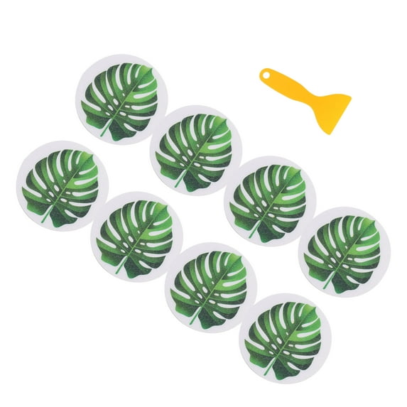 FENGGUIQU Green Leaf AntiSlip Stickers for Bathroom NonSkid Bathtub ...