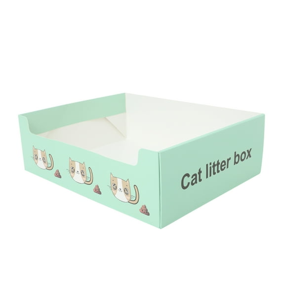 FENGGUIQU Litter Box Kitten Foldable Litter Box Light Green Durable ...