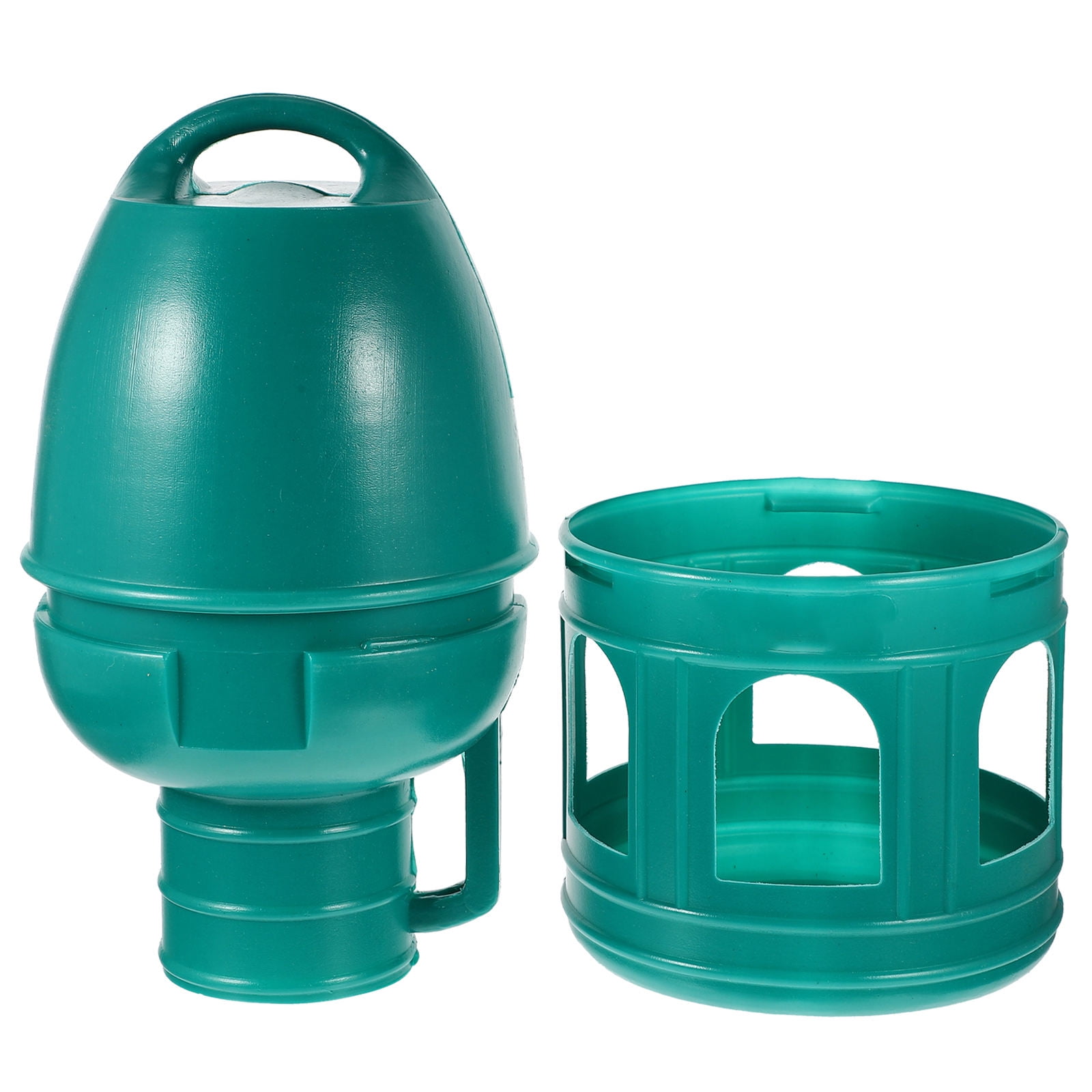 FENGGUIQU Convenient Portable Bird Water Feeder Green Plastic Sturdy ...