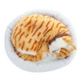 FENGGUIQU Realistic Sleeping Cat Breathing Cat Simulation Model Orange ...