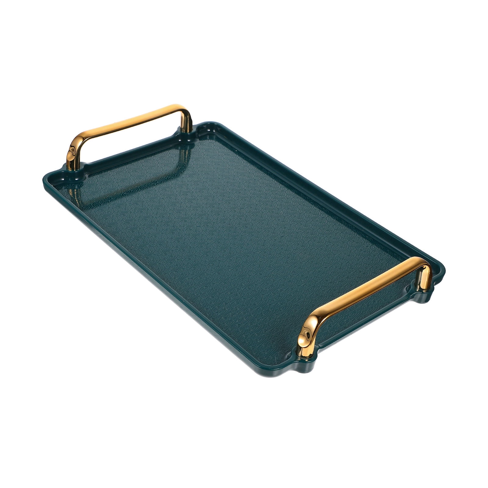 FENGGUIQU Rectangle Decorative Teaware Tray Plastic Storage Tray with ...