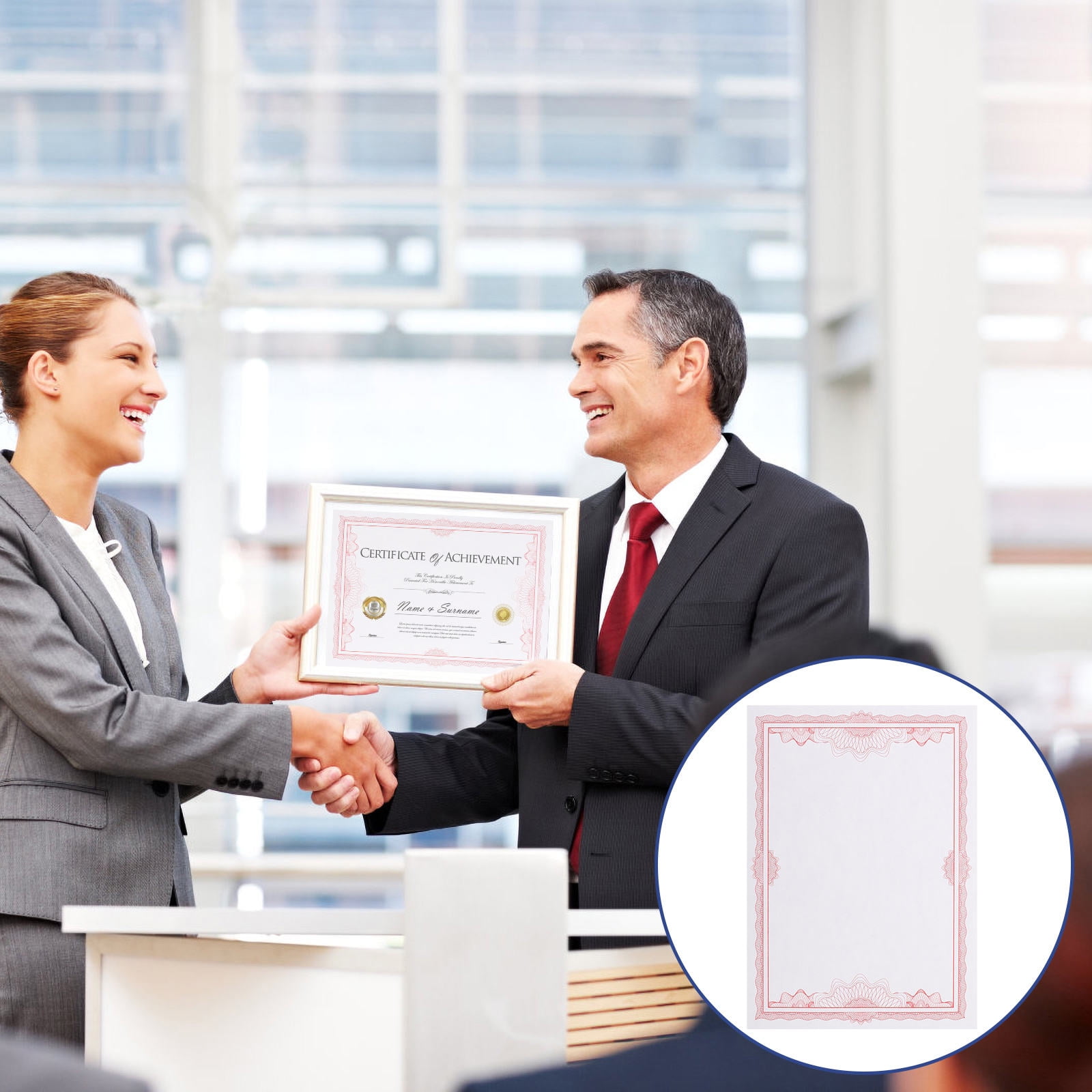 FENGGUIQU Red Floral Border Certificate Paper for Achievement and Award ...