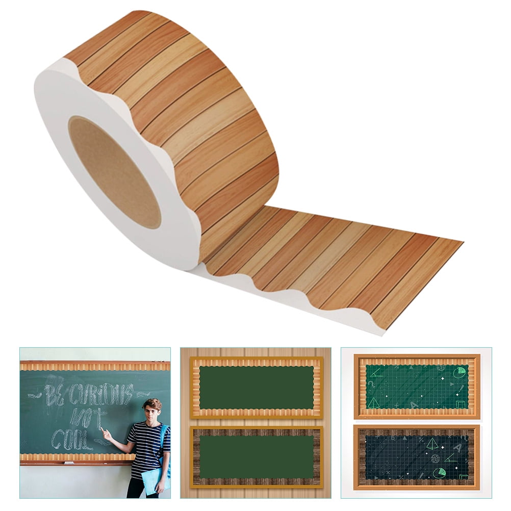 FENGGUIQU Brown Wooden Fan Shape Bulletin Board Borders for Classroom ...