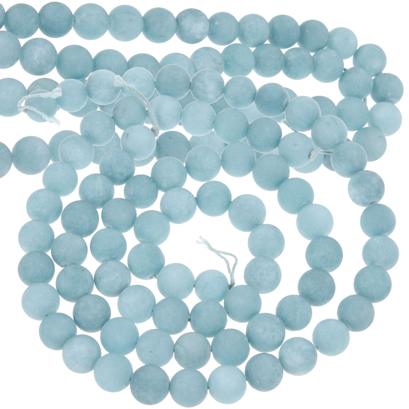 FENGGUIQU Sky Blue Natural Stone Spacer Beads for Jewelry DIY Smooth ...