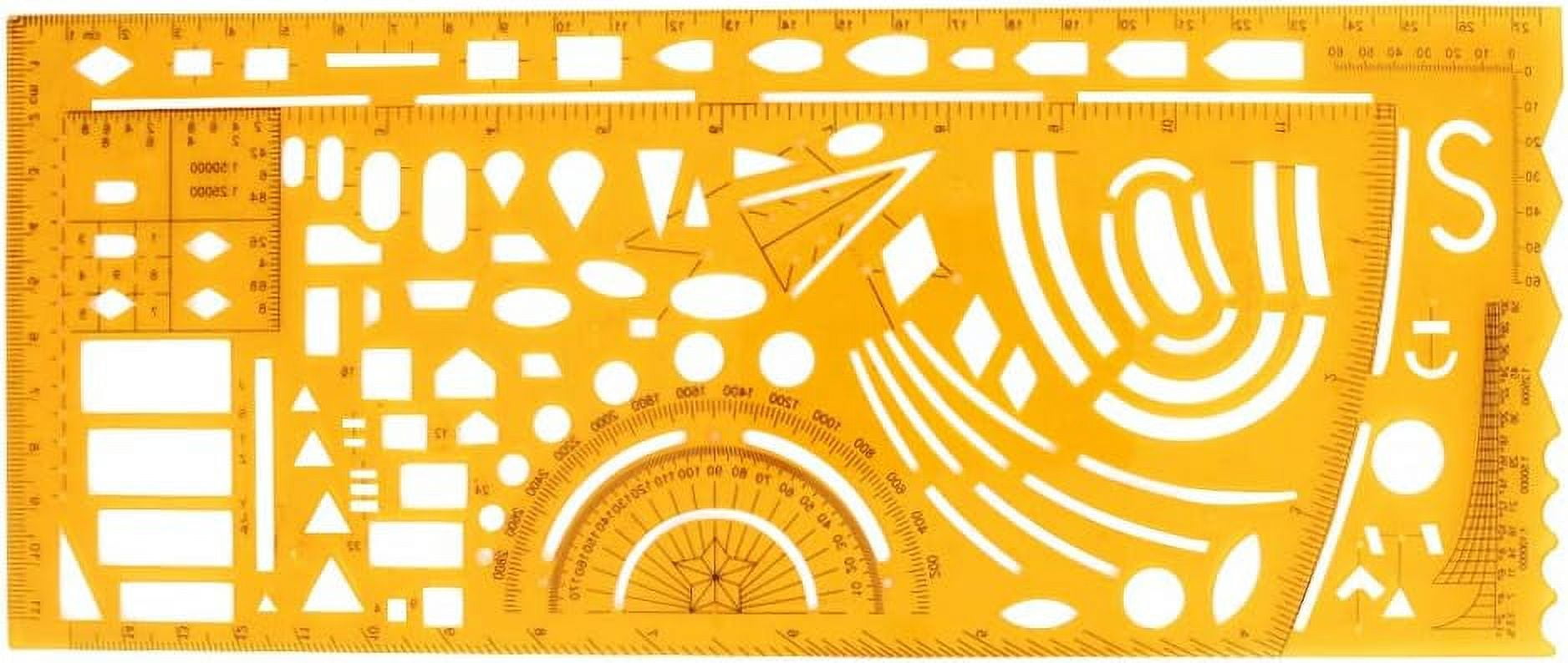 FENGGeometric Drawing Template, Measuring Rulers, Plexiglass Measuring ...