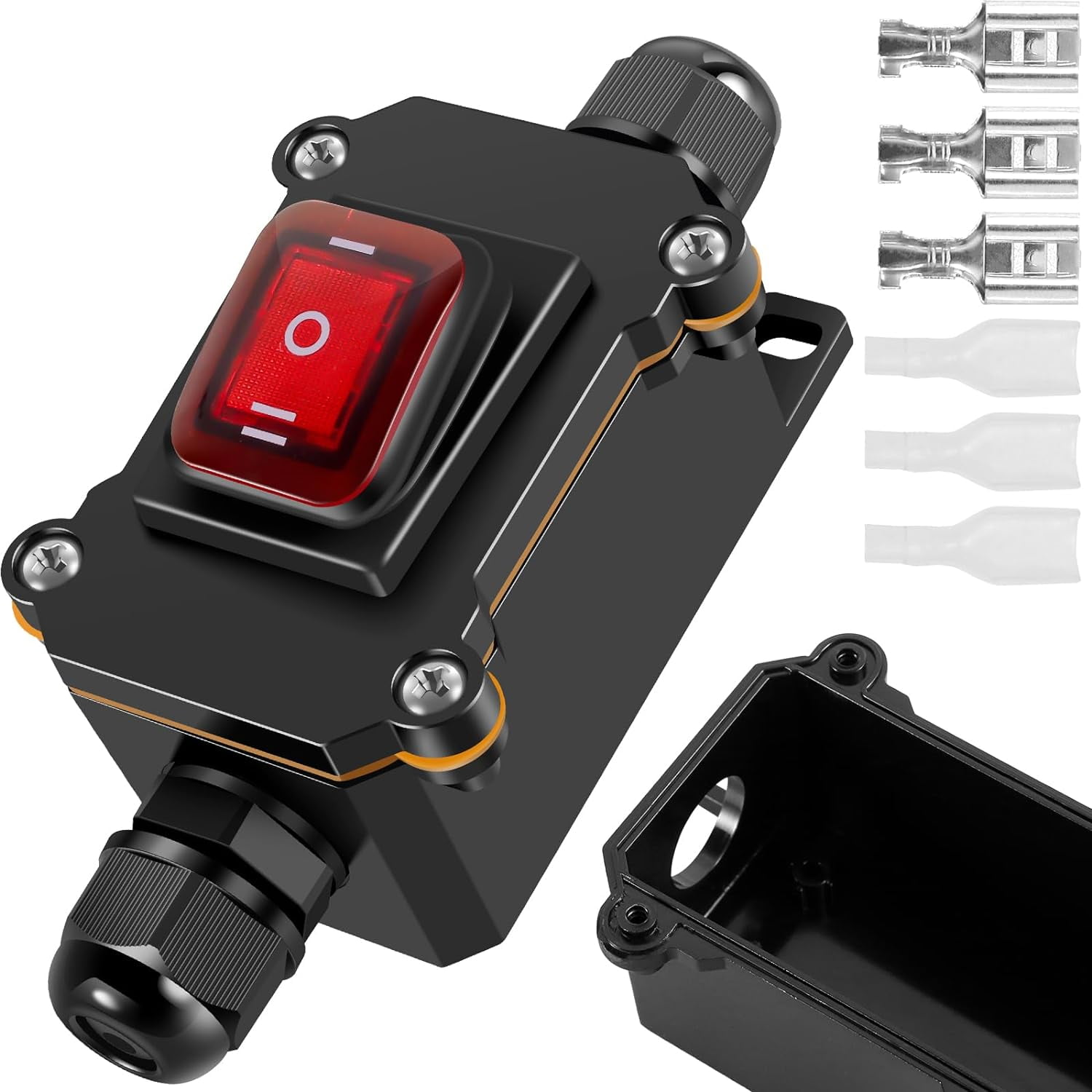 FENGInline Cord Switch, 30A 220V IP65 Waterproof Start Stop Toggle ...