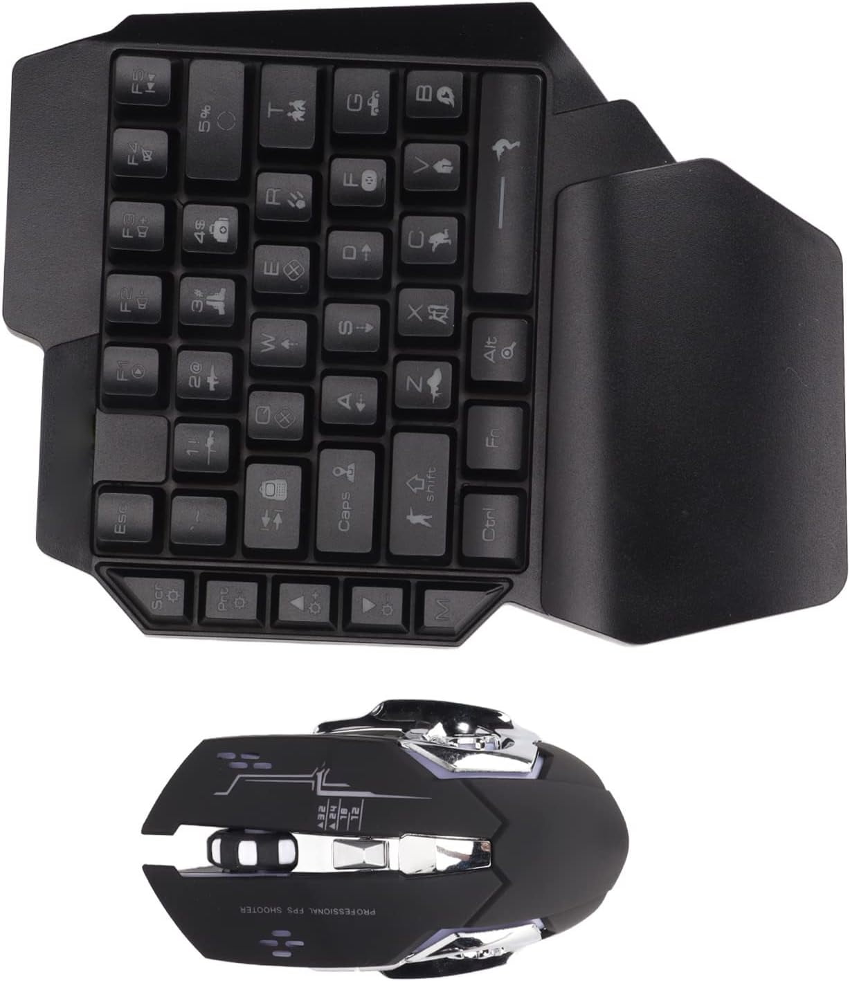 FENGKeyboard Mouse Adapter, One Handed Gaming Keyboard and Mouse Combo ...