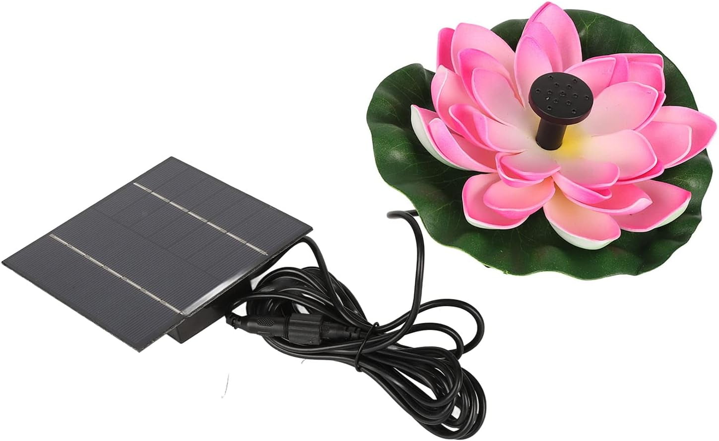 FENGLotus Flower Solar Water Pump, Landscaping Floating Solar Bird Bath Fountain for Fish Pond ...