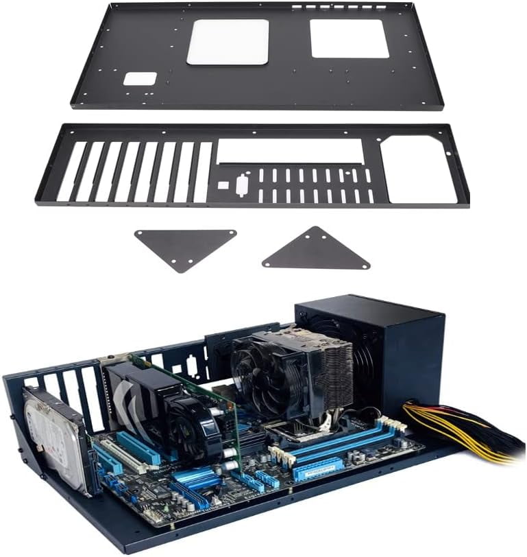 FENGMK 01 DIY Gaming Computer Case, ATX Open Chassis Case Rack for ATX ...