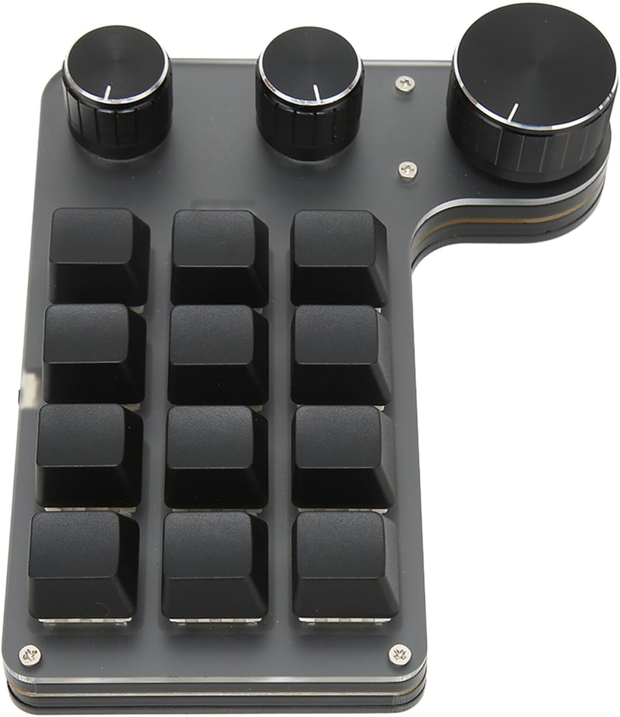 FENGMacro Gaming Keyboard, 12 Key 3 Knobs Mechanical Keyboard with Red ...