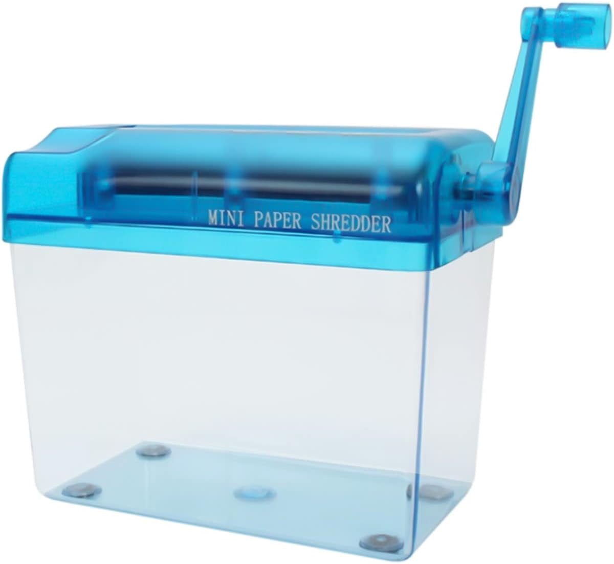 FENGMini Manual Shredder, A6 Portable Small Paper Shredder, 5.9x5.5x3 ...