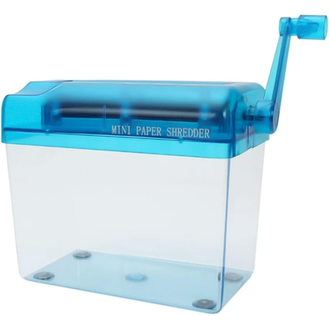 FENGMini Manual Shredder, A6 Portable Small Paper Shredder, 5.9x5.5x3 ...