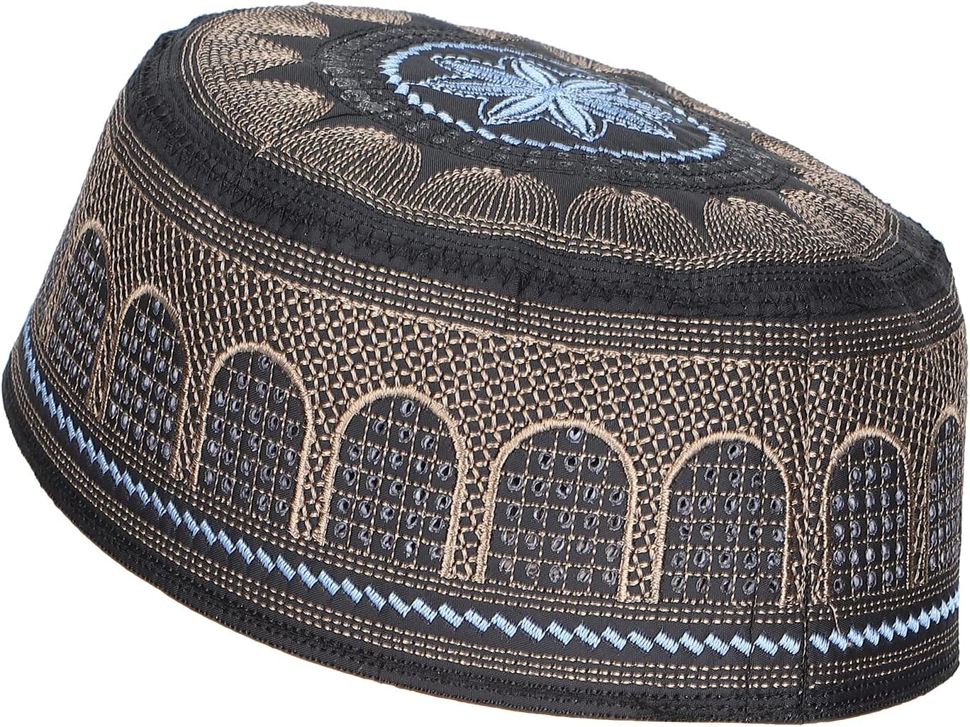 FENGMuslim Prayer Hat, Embroidery Saudi Arabia Worship Prayer Men ...