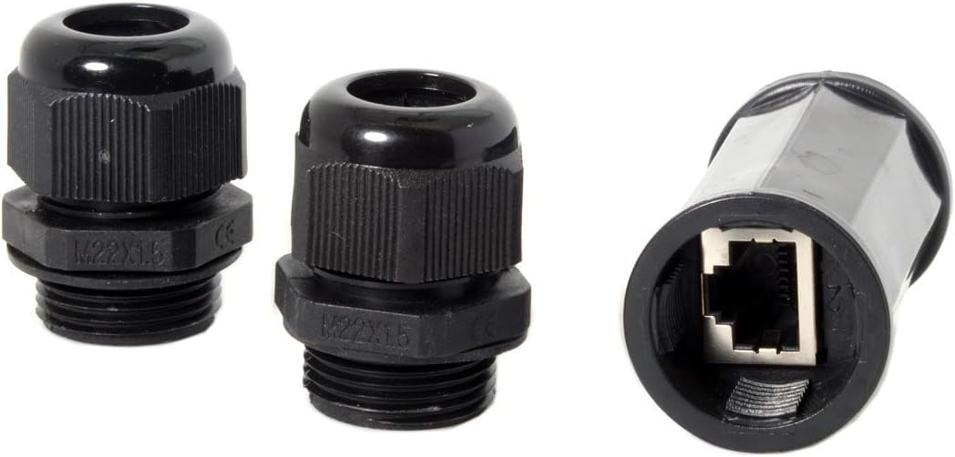 FENGRJ45 8P8C Locking Waterproof CAT6 RJ45 Female to Female LAN ...