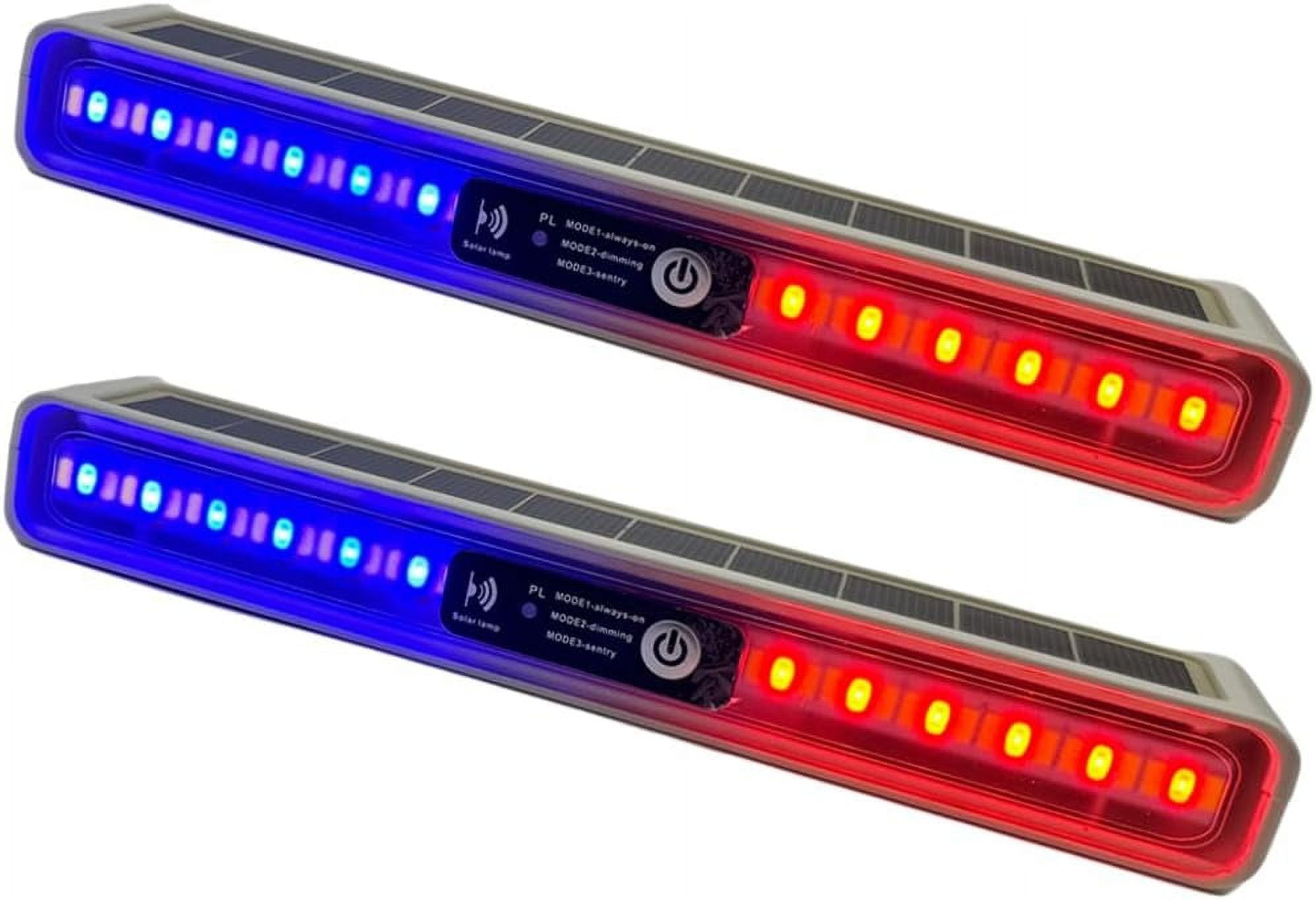 FENGSolar Warning Lights Outdoor, 3 Lighting Modes Bright Solar Wall ...