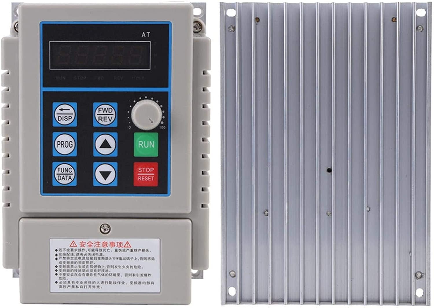FENGVariable Frequency Drive, AC 220V/0.75KW 5A Single-Phase Universal VFD Inverter Frequency ...