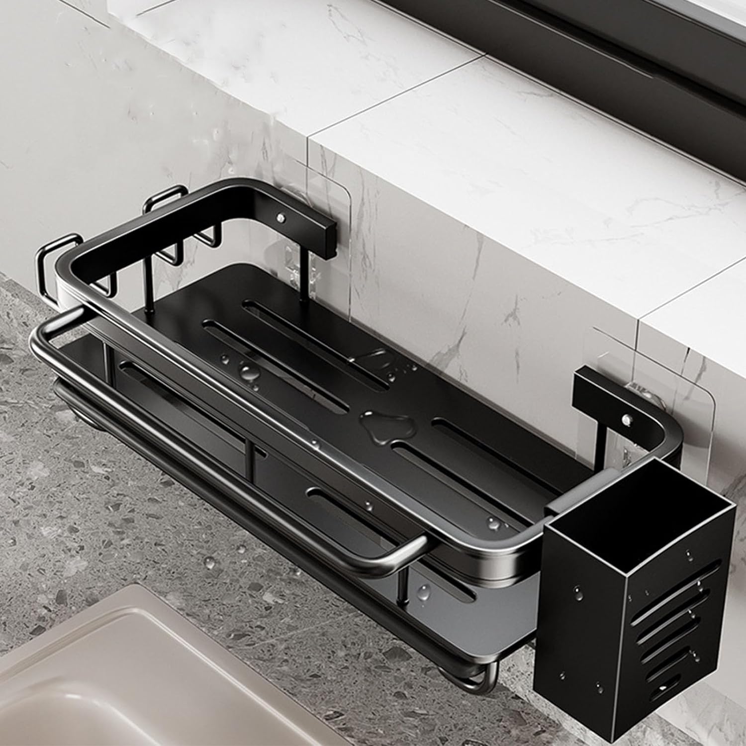 FENGWall Mounted Sponger Holder Shelf, Home Kitchen Rag Sponge ...