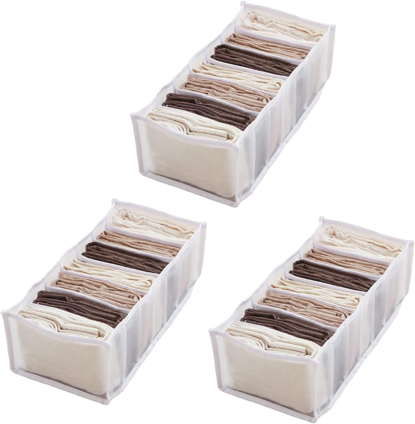 FENGWashable Wardrobe Clothes Organizer for Closet - 7 Grids Washable ...