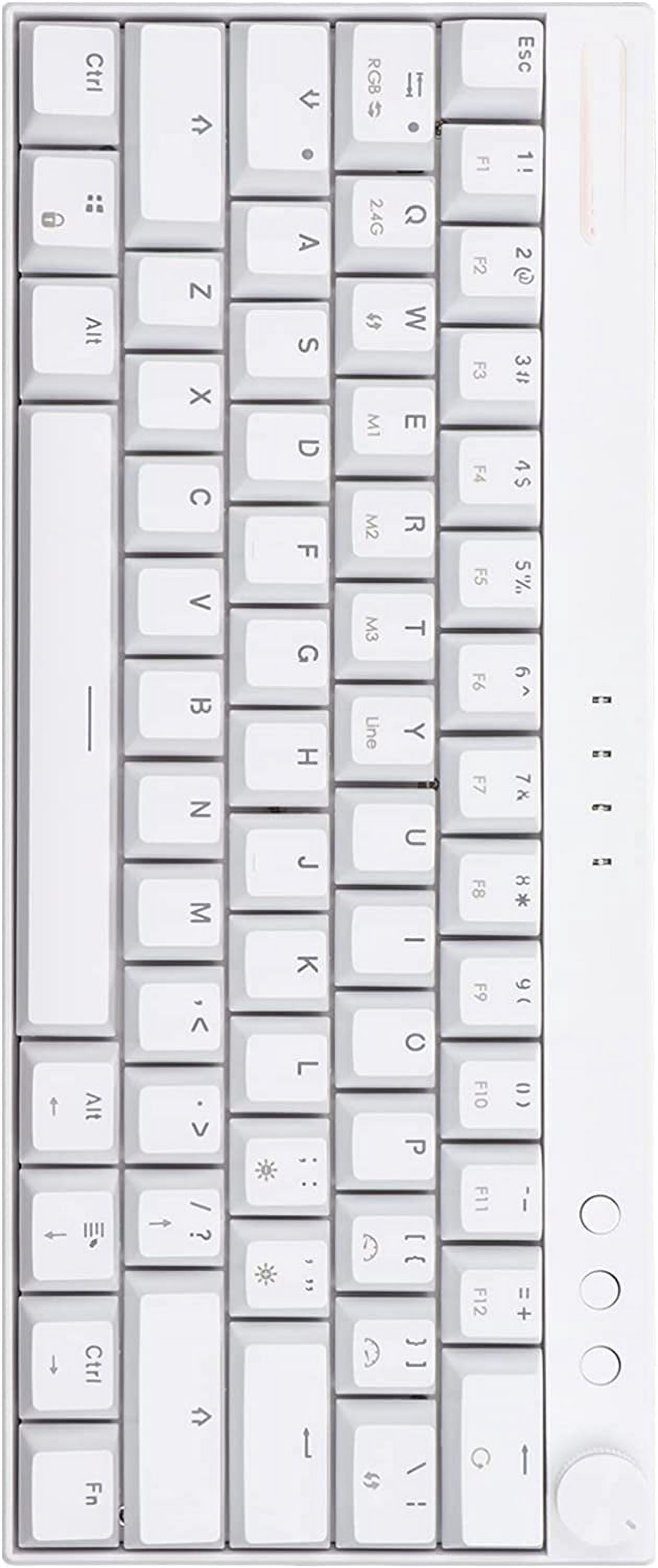 FENGWireless Mechanical Keyboard with Knob 61 Mixed Color Keys RGB ...